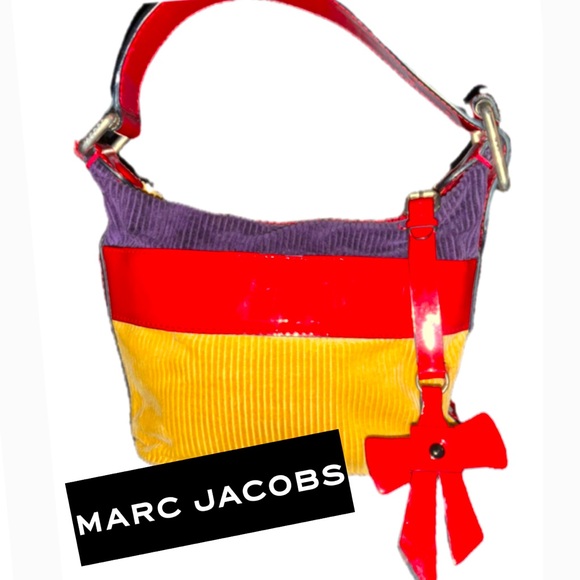 Marc Jacobs | Bags | Vintage Marc Jacobs Red Mustard Purple Shoulder ...